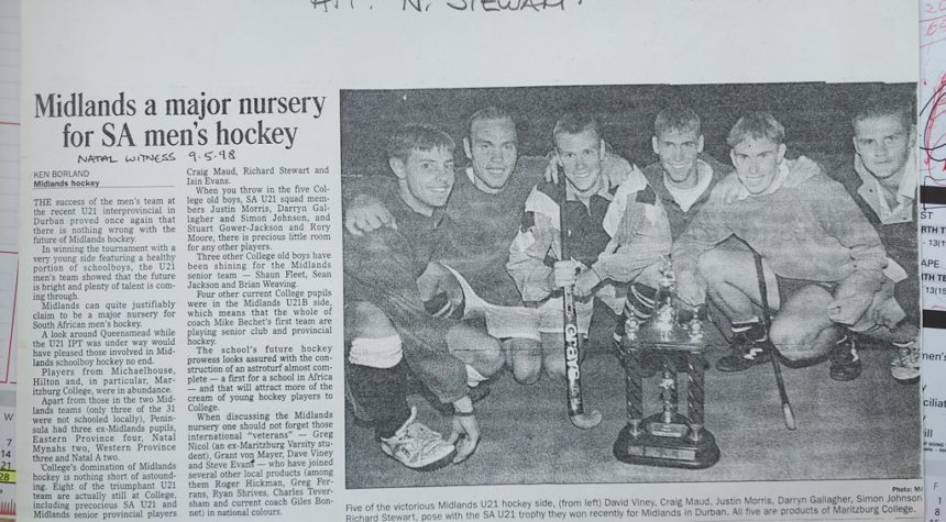 SuperSport Schools News | The 1998 College First hockey team, SA's ...